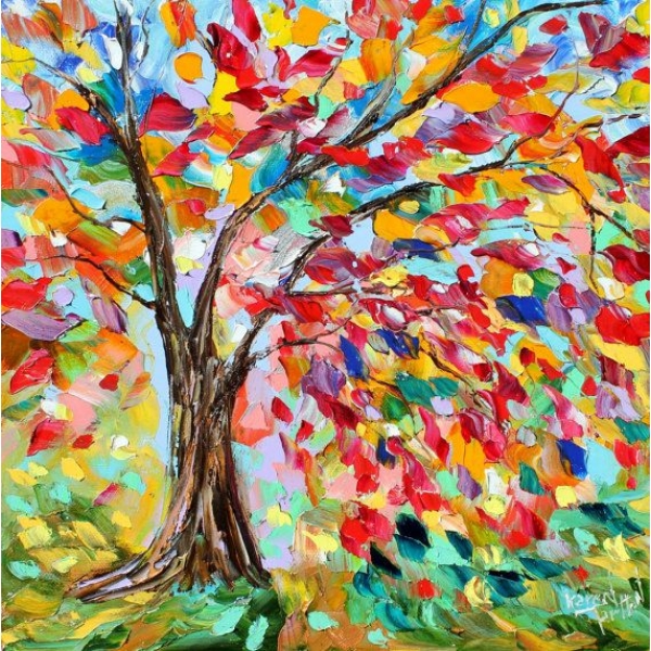 Arbre multicolore • Peintures sur toile