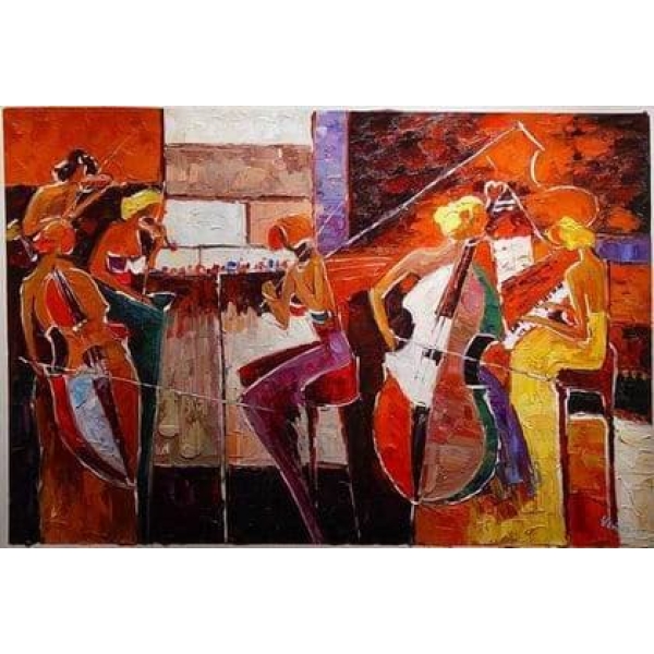 Peinture musique musiciens • Peintures sur toile