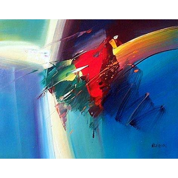 Tableau abstrait bleu • Peintures sur toile