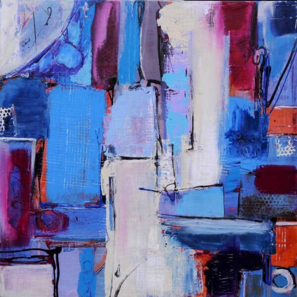 Toile abstraite bleue • Peintures sur toile